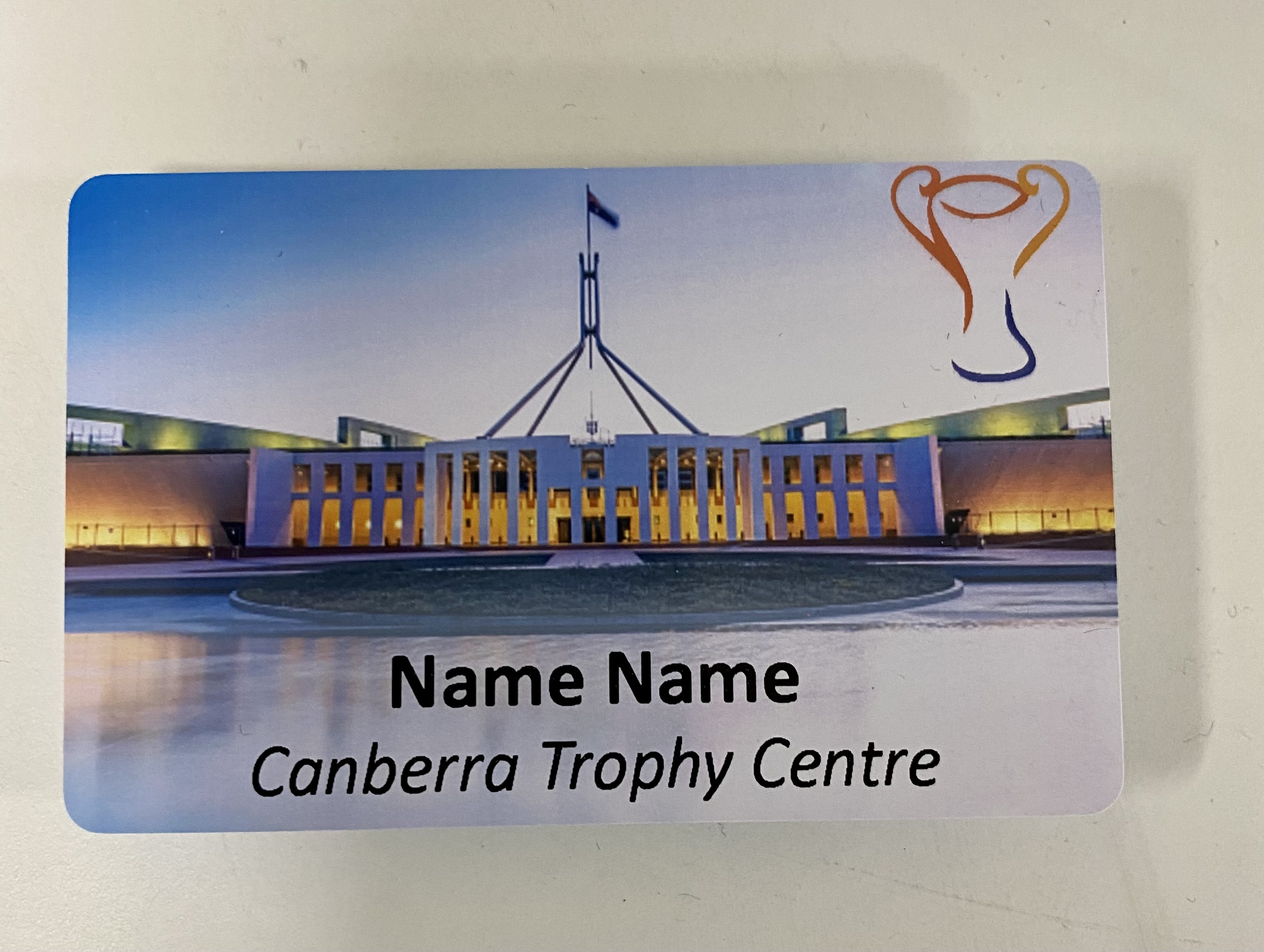 NAME BADGE LARGE 85×54 – Canberra Trophy Centre